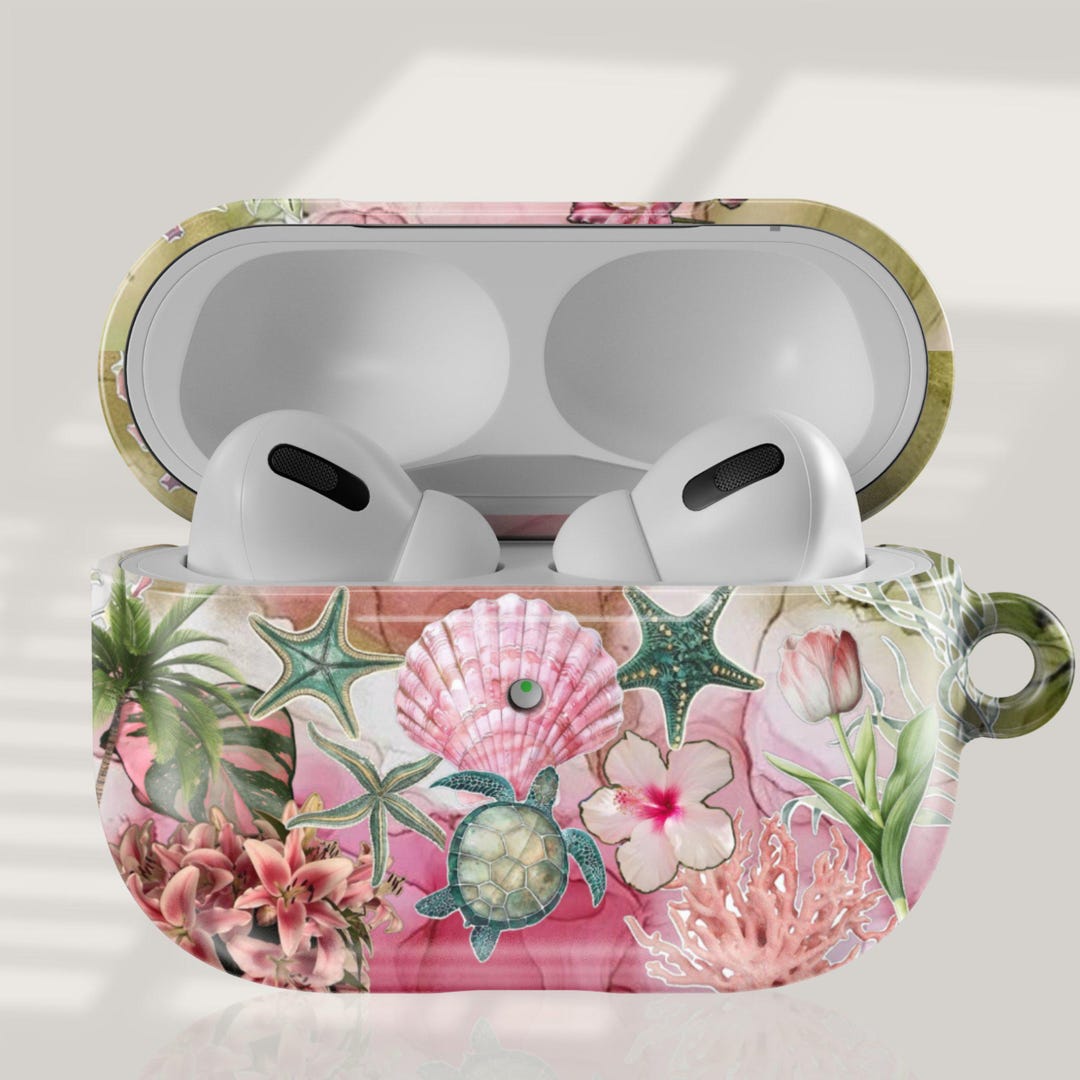 Tropical Ocean AirPod Pro Case Seashells, Starfish, Sea Turtle Design ...
