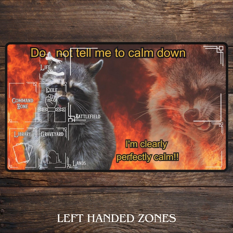 Meme Raccoon MTG Playmat: TCG Desk Mat for Card Games - Etsy