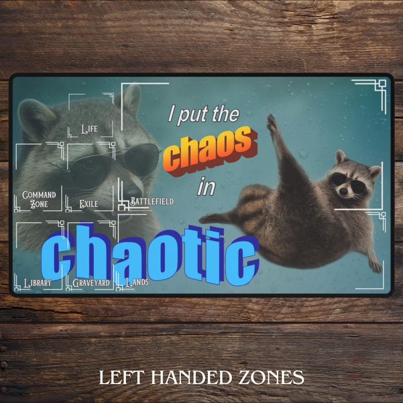 MTG Playmat Raccoon TCG Playmate Meme Mousepad & Deskmat Mtg ...
