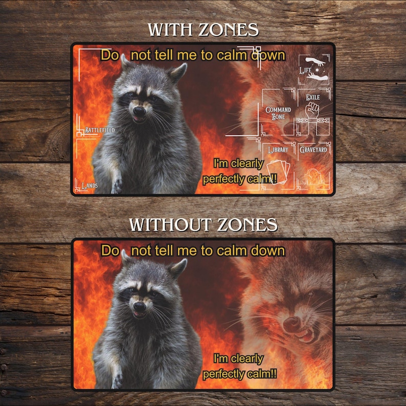Meme Raccoon MTG Playmat: TCG Desk Mat for Card Games - Etsy
