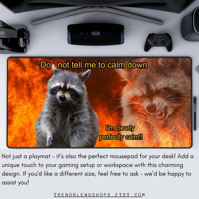 Meme Raccoon MTG Playmat: TCG Desk Mat for Card Games - Etsy