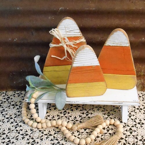 Candy Corn Decor Halloween Tray Decor Farmhouse Halloween - Etsy