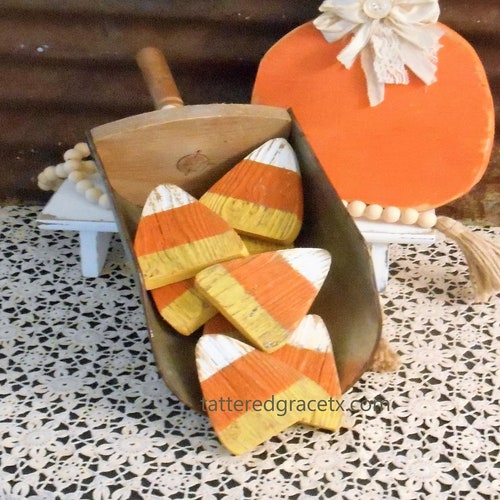 Rustic Wood Candy Corn Holiday Decor Fall Defor - Etsy