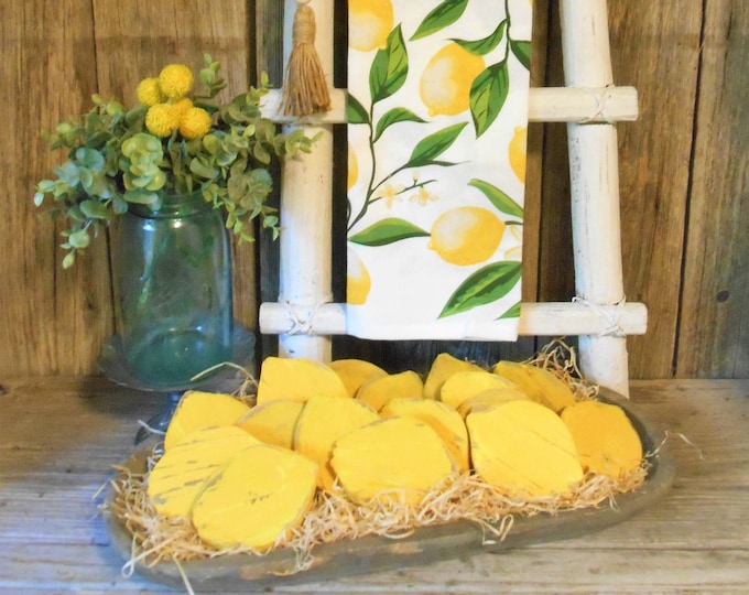 Rustic Wood Lemon, Bowl Fillers, Lemon Decor, Lemons, Wooden Lemon ...