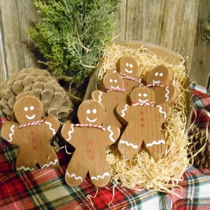 4 3/4 Gingerbread Man Bowl Filler, Christmas Decorations, Holiday Decor ...