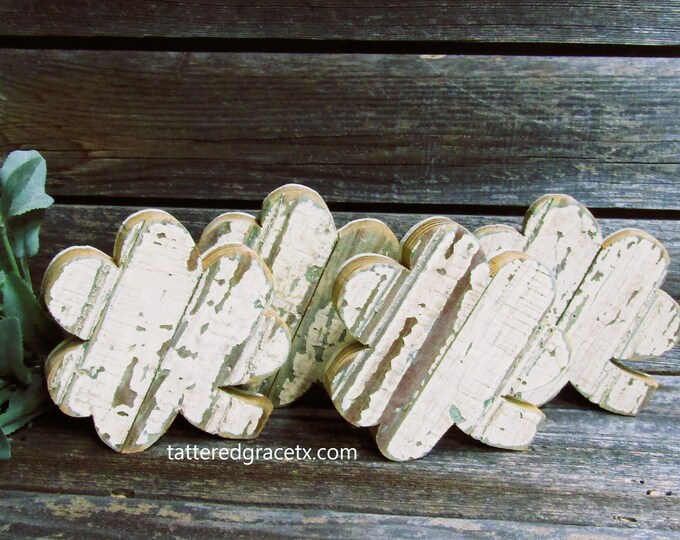 Mini Reclaimed Wood Shamrock Decor, St. Patrick's Day Decor, Farmhouse ...