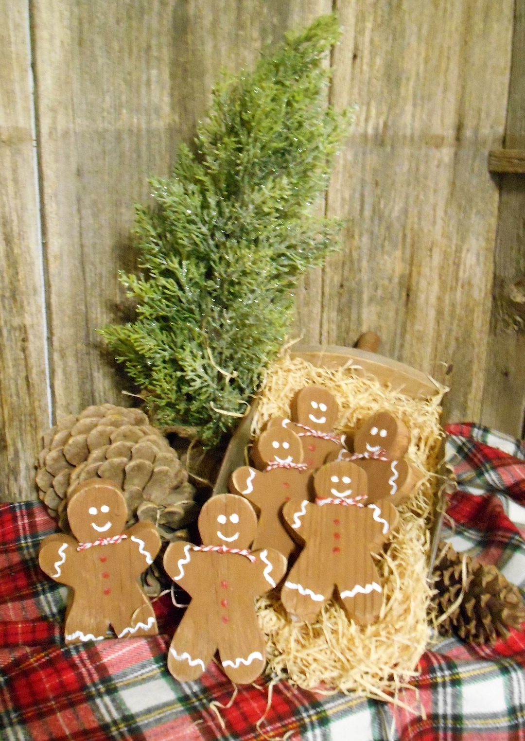 4 3/4 Gingerbread Man Bowl Filler, Christmas Decorations, Holiday Decor ...