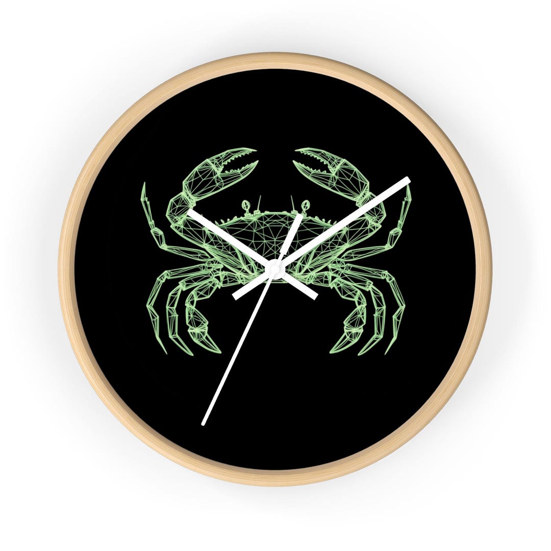 Neon Crab Wall Clock - Etsy