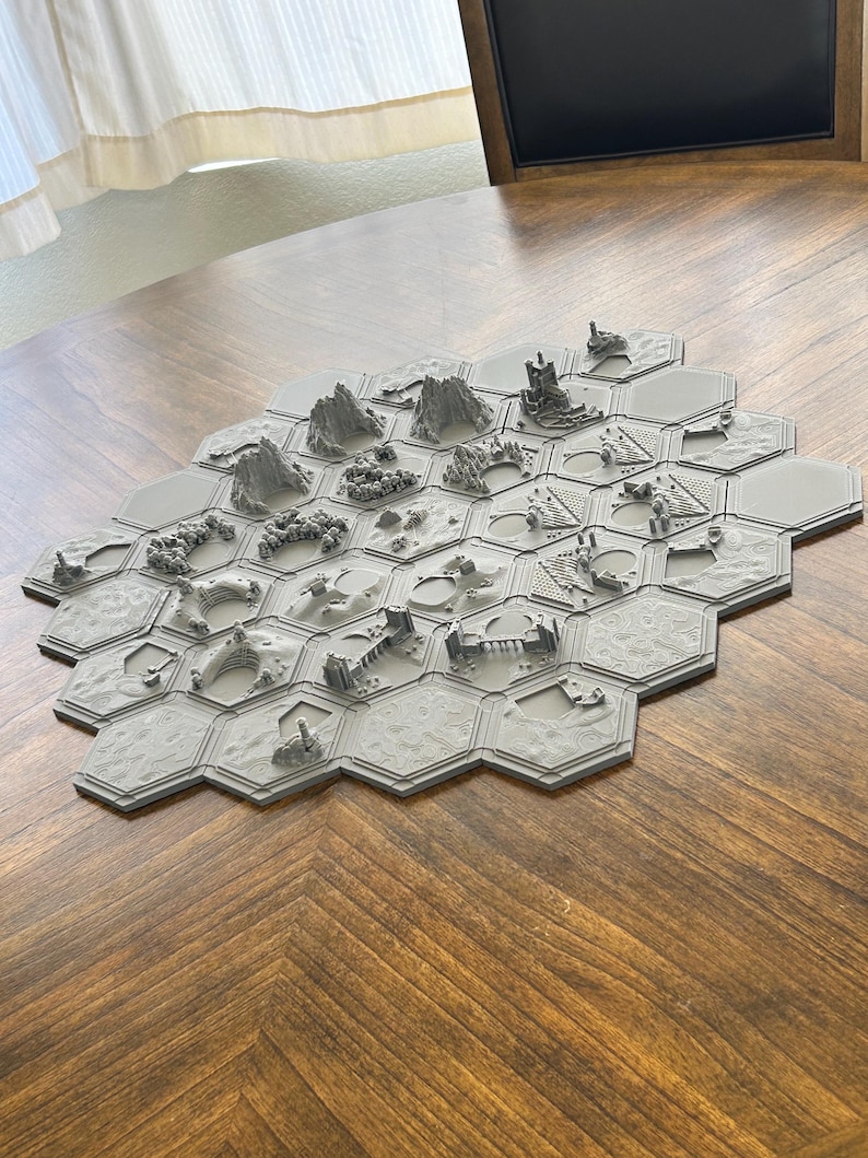 3D Printed | Catan Board Game Set - Custom Terrain, Deluxe Pieces ...
