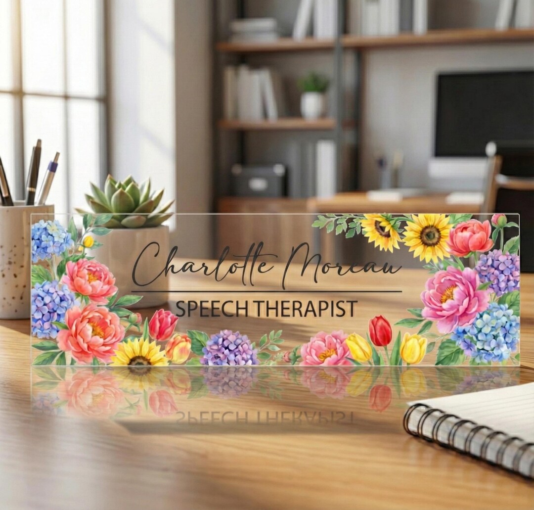 Personalized Name Sign Acrylic Plaque, Desk Plaque, Acrylic Name Plate ...