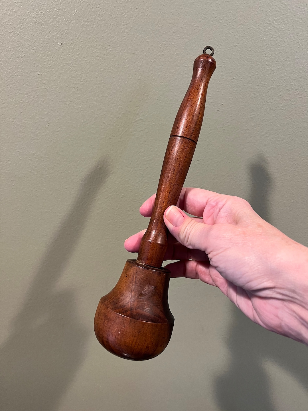 Antique Vintage Wood Masher or Butter Mallet, Pestle or Tamp 10" Tall ...