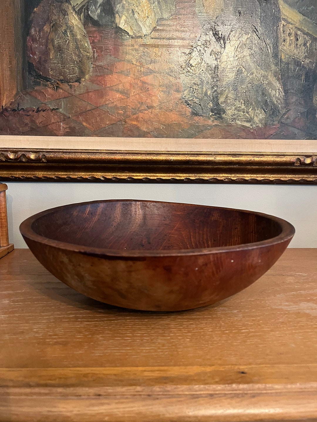 HOLD FOR BETHANY Antique Primitive Wooden Bowl Rustic Country Cabin ...