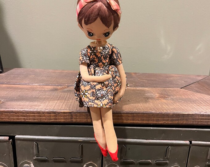 1960s Big Eyes Stocking Posable Pose Sitting Fashion Doll Vintage Dolls ...