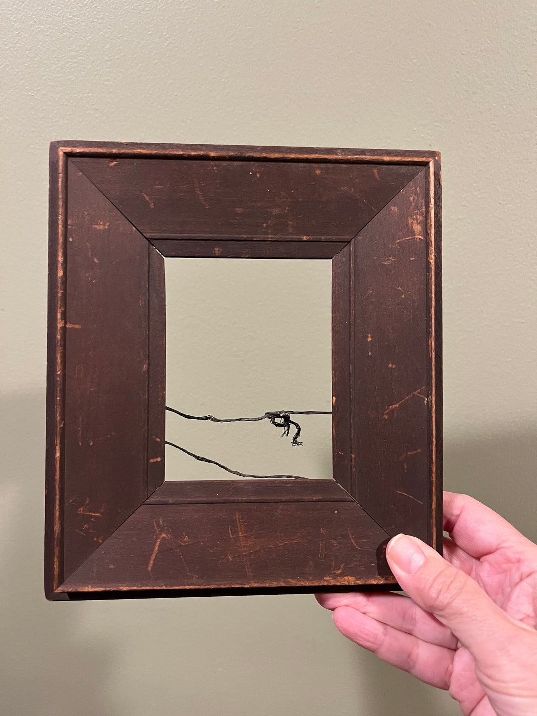 Antique Primitive Wood Frame for Hanging, Great for Vintage Ohtos, CDV ...