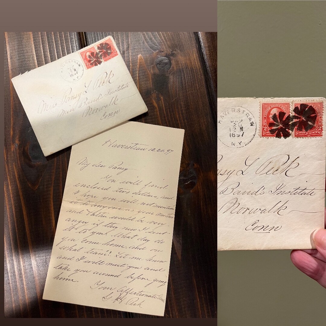 Victorian Handwritten Letter to Miss Bairds School With 2 Fancy Cancel ...