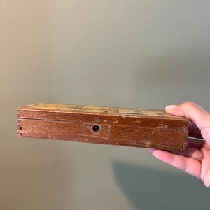 Antique Pencil or Crayon Wood Box With Simple Simon Nursery Rhyme ...