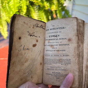The Zion Songster 1832 Antique Hymnal Camp Revival Book, Meeting Song ...