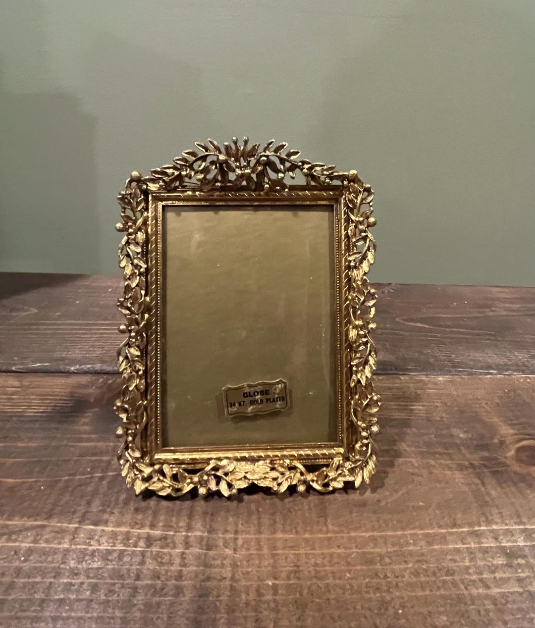 Vintage 24k Gold Plated Heavily Carved Ornate Hanging or Standing ...