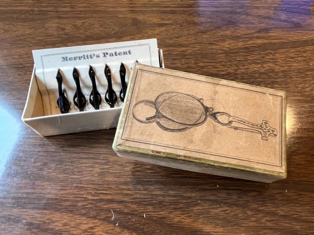 Antique 1800's Merritt's Patent Eyeglass Spectacle Holder Original ...