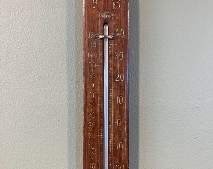 Antique Wooden Advertising Wall Thermometer, Rustic Cabin Decor ...