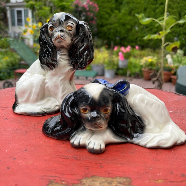 Cavalier King Charles Spaniel Ceramic Dog Figurines Pair - Etsy
