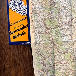 Vintage French 1930s Michelin Tire Map of Paris France, Fold Out Paris ...