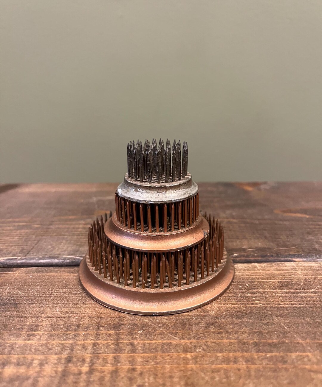 Collection of 3 Vintage Copper & Silverish Colored Metal Pin Flower ...