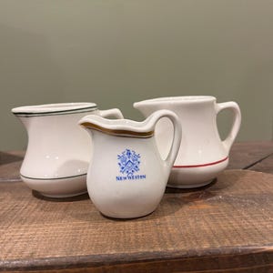 Set of 3 Vintage Chunky Restaurant Ware Creamers Ironstone Individual ...