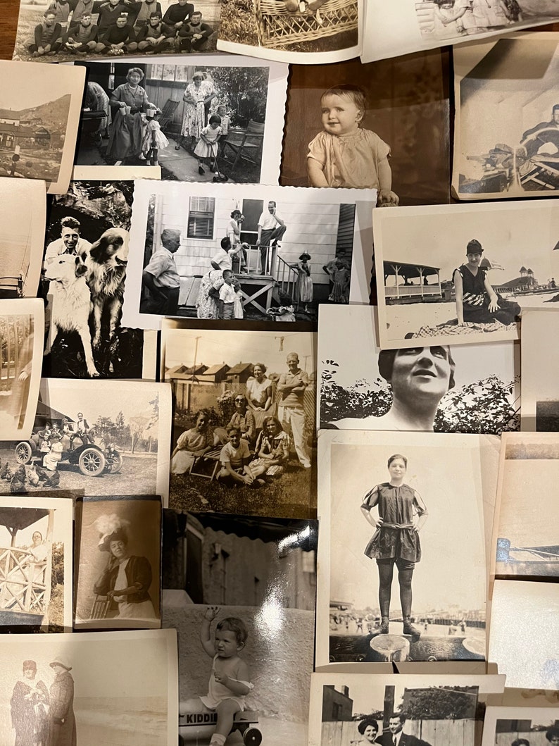 Mixed Lot 50 Original Vintage Antique Black and White Photos 1900s ...