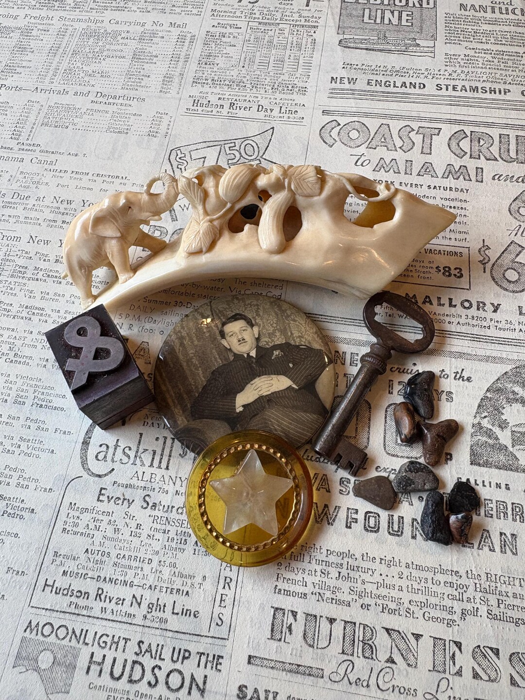 Antique Curiosities and Vintage Trinket Lot, Mixed Antique Lot, Antique ...