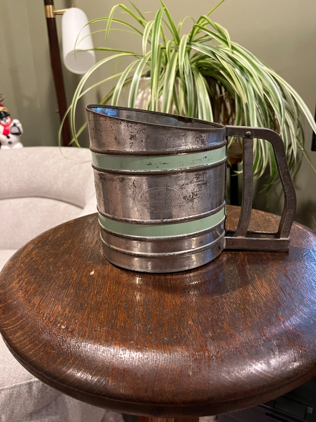 Vintage Primitive Farmhouse Kitchen Green Stripe Savory - Etsy