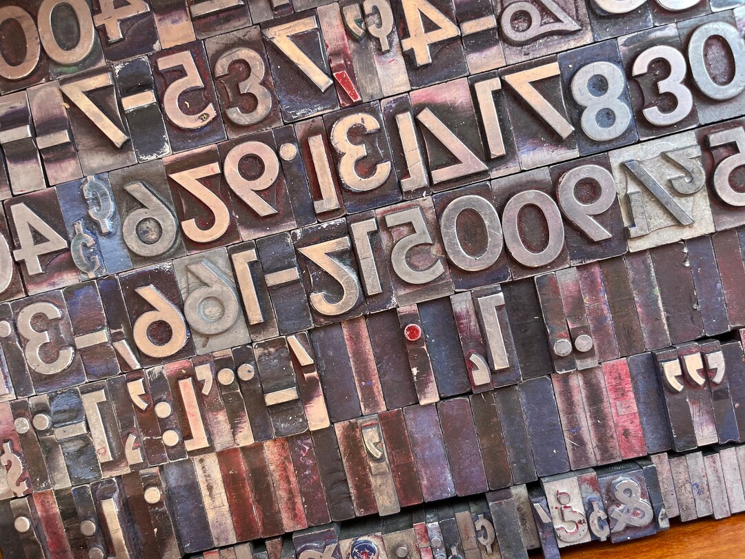 Vintage Letterpress Letters, Numbers, Symbols, Spacers, Typeset ...
