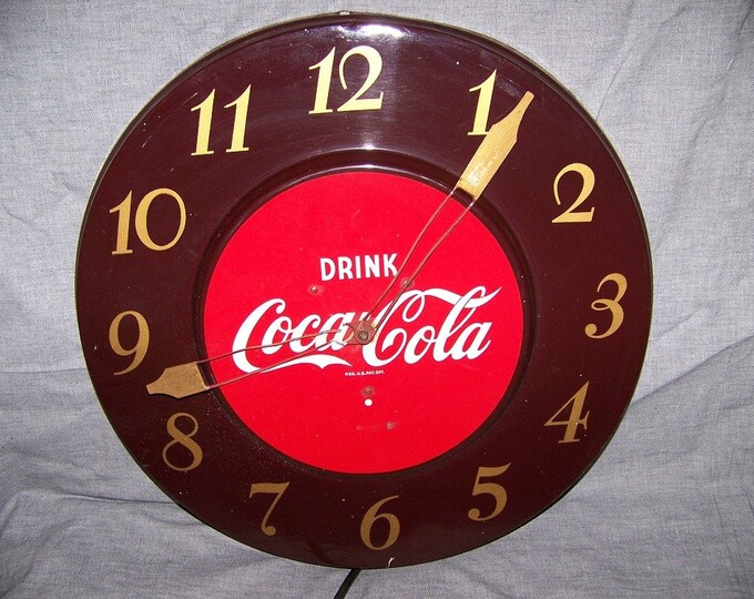 Vintage Coca Cola Wall Clock - Etsy