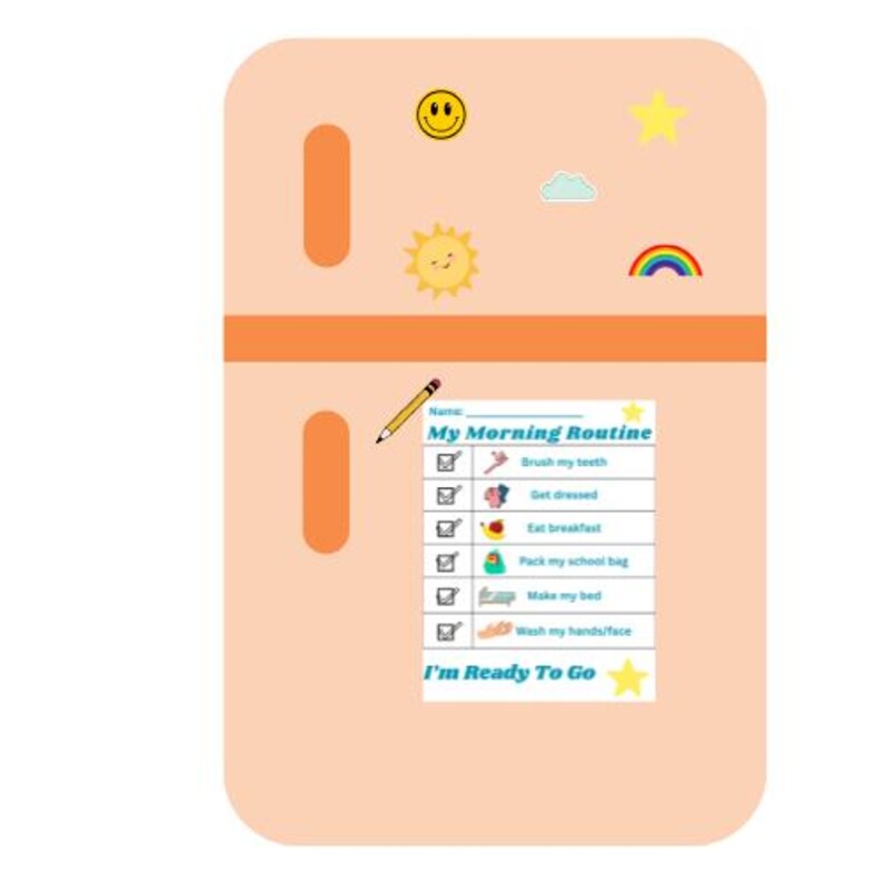 Kids' Morning Routine Chart - Etsy