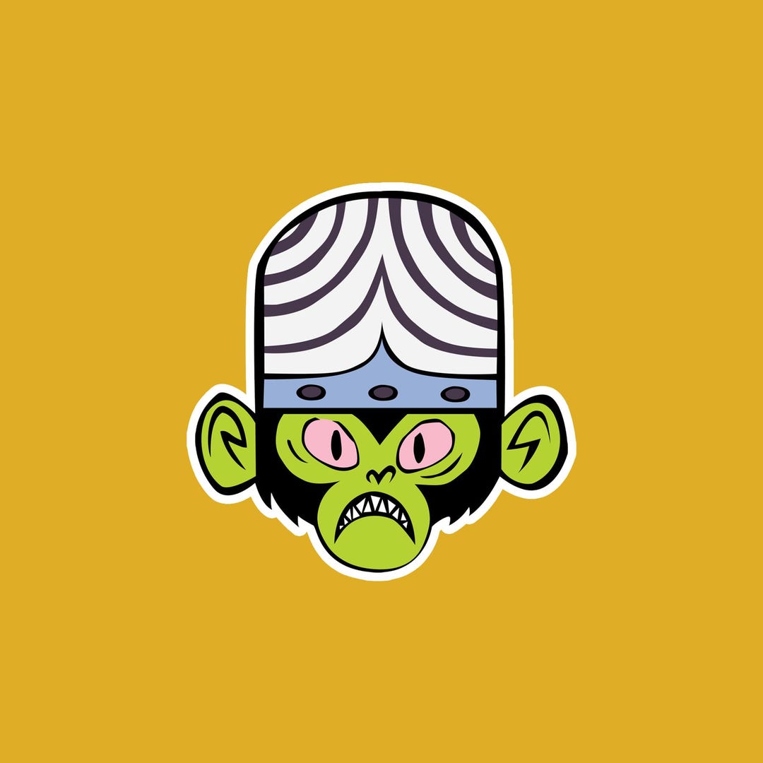 Mojo Jojo Powerpuff Girls Digital Sticker| Printable Sticker| the ...