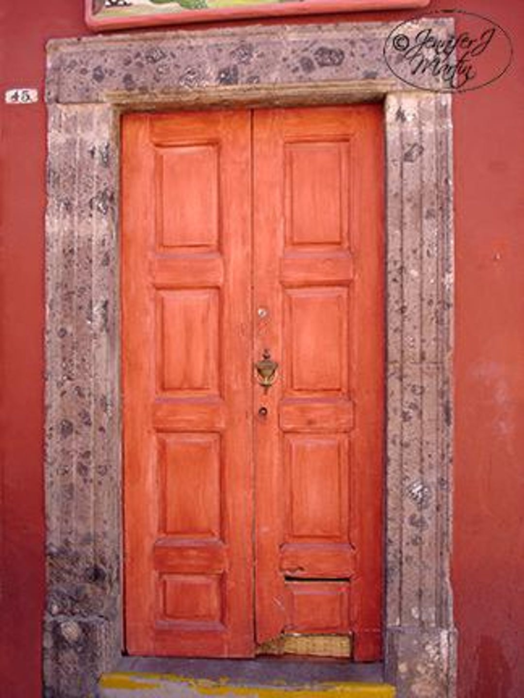 Mexican Door Series Red Door Print - Etsy