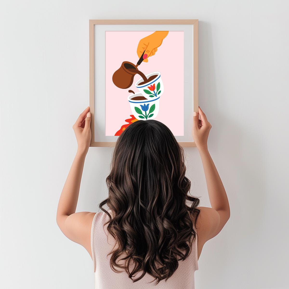Arabic Coffee Love | Printable Wall Art (instant Download) | Colorful ...