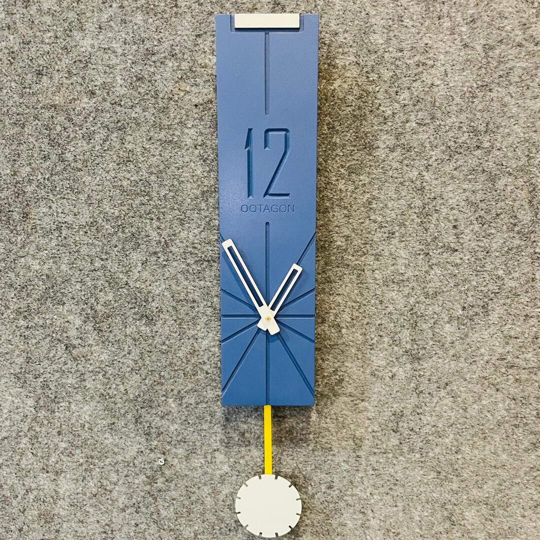 Vertical Aura - Designer Pendulum Wall Clock Violet Blue Addition - Etsy