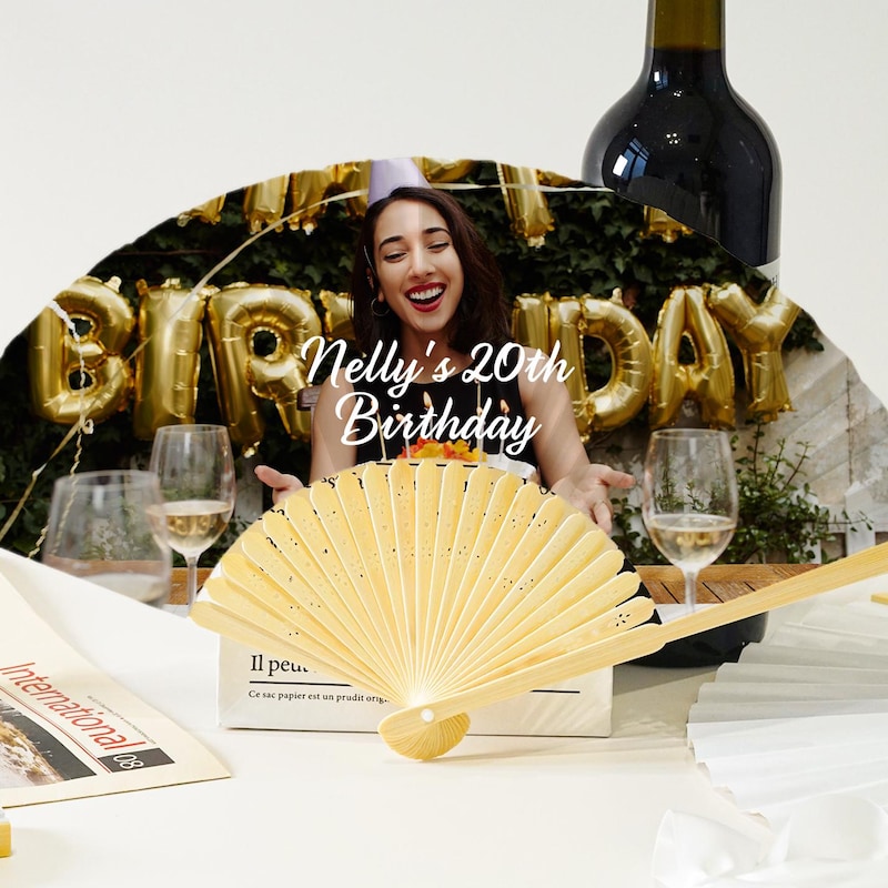 Happy Birthday Folding Fan - Etsy
