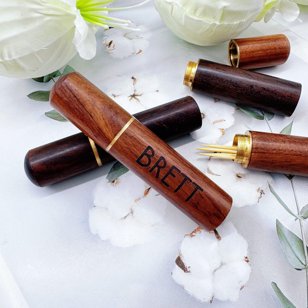 Customized Wooden Toothpick Holder,artisan Toothpick Holder,home Gift ...