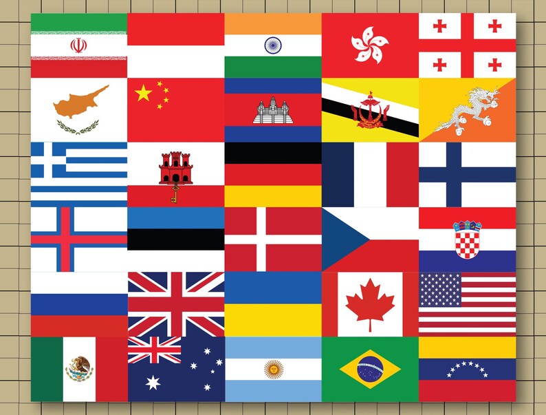 Digital Flags Pack Collection | 210+ Country Flags | SVG PNG EPS | High ...