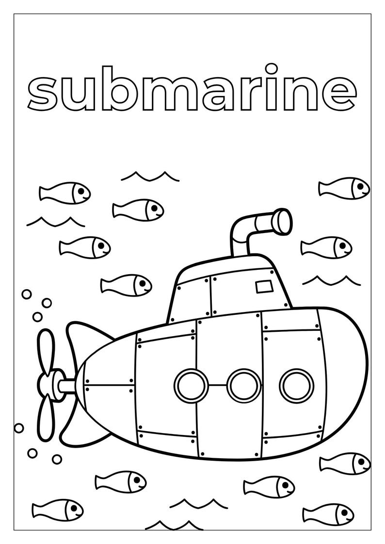 Vehicle Coloring Pages for Kids | Cars, Trucks, Transport Activity Book ...