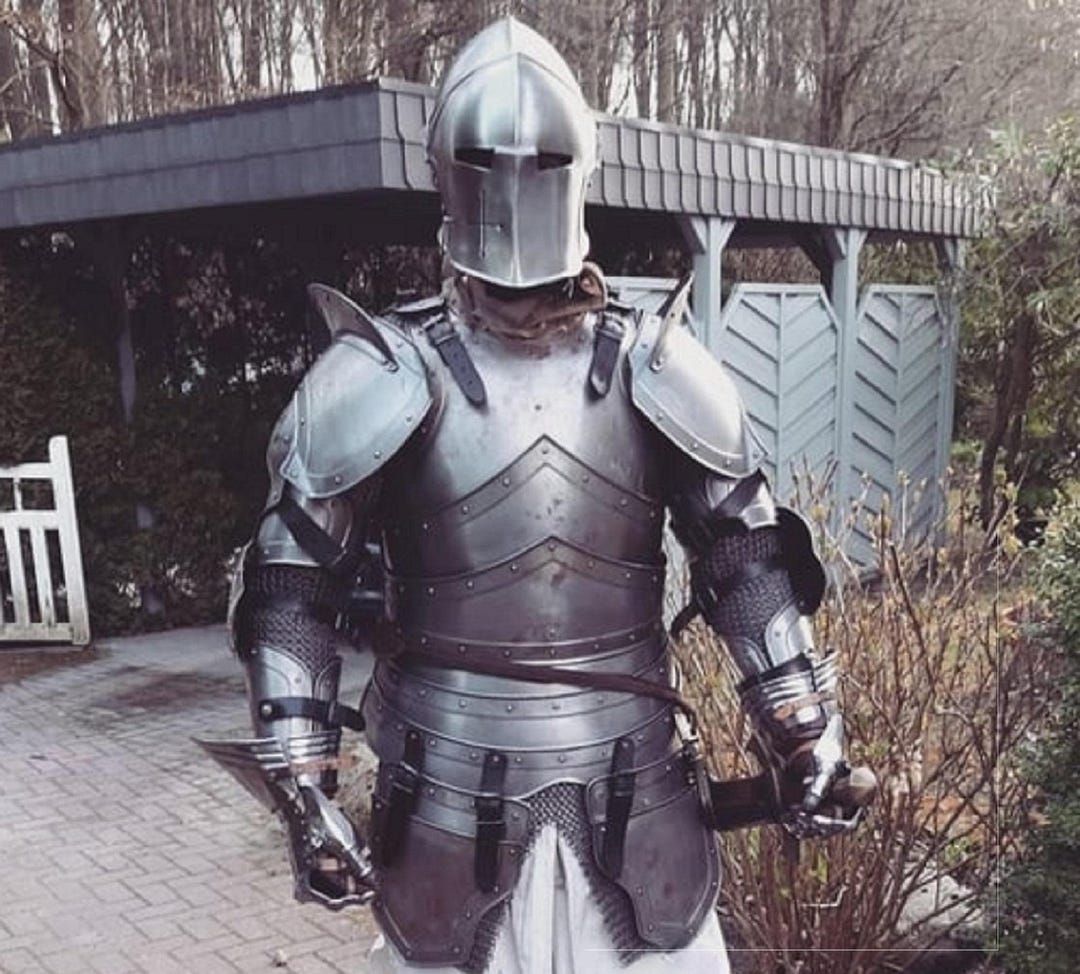 Medieval Italian Barbuta Full Body Armor | Warrior Knight Cosplay ...