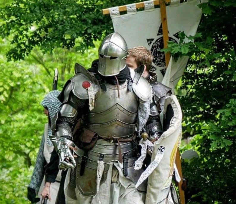 Medieval Italian Barbuta Full Body Armor | Warrior Knight Cosplay Armour | Fully Functional Larp ...