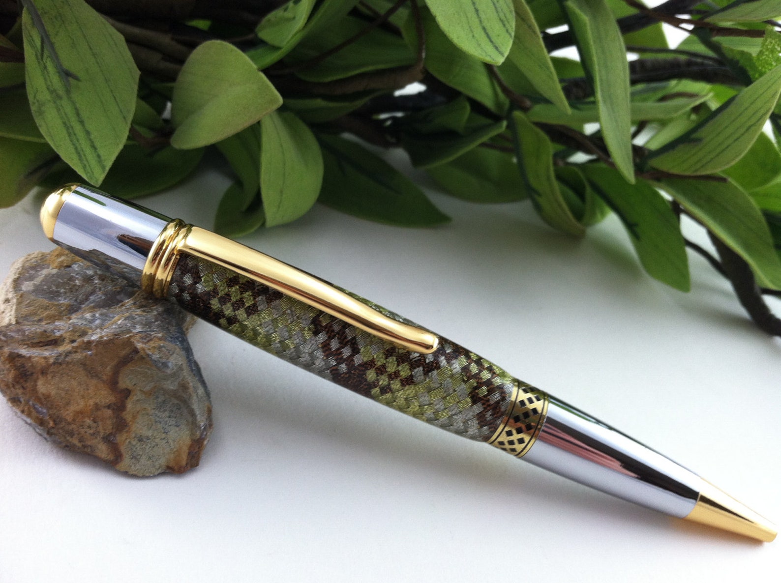Royal Weave Pen Gold Silver and Copper Fibers Woven and - Etsy