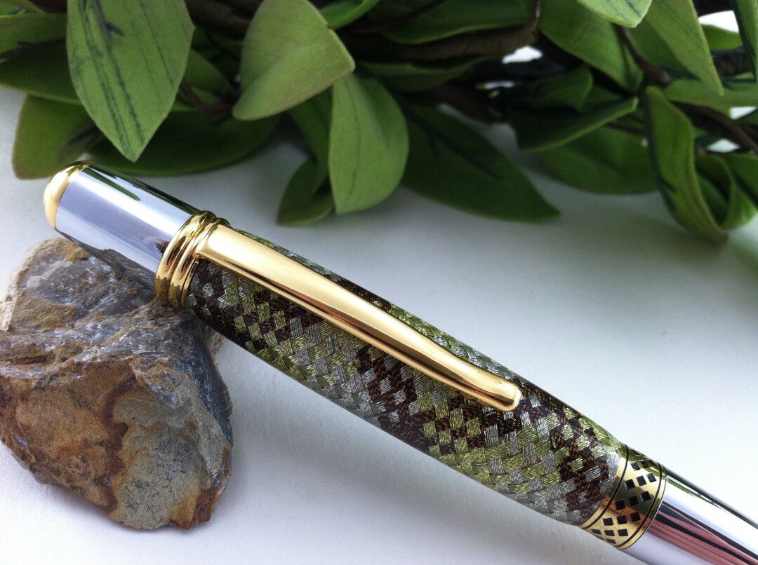 Royal Weave Pen Gold, Silver and Copper Fibers Woven and Inlayed Free ...