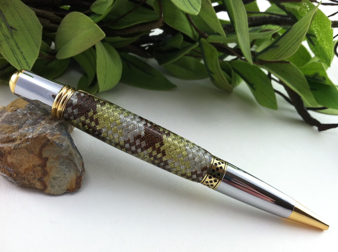 Royal Weave Pen Gold Silver and Copper Fibers Woven and - Etsy
