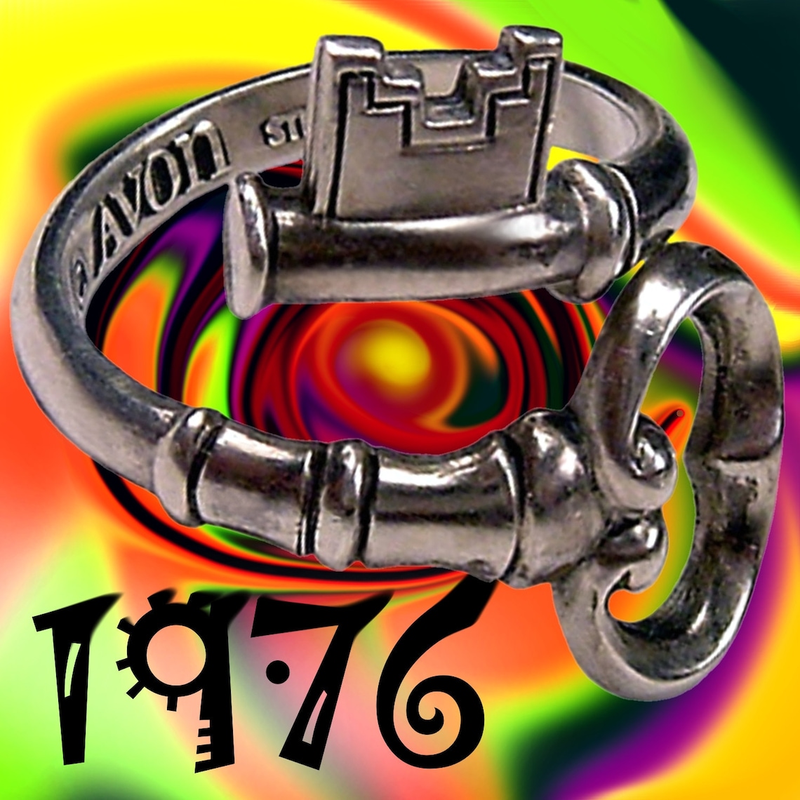 1976 Vintage Sterling SKELETON KEY Ring Avon, the Secret Key! - Etsy