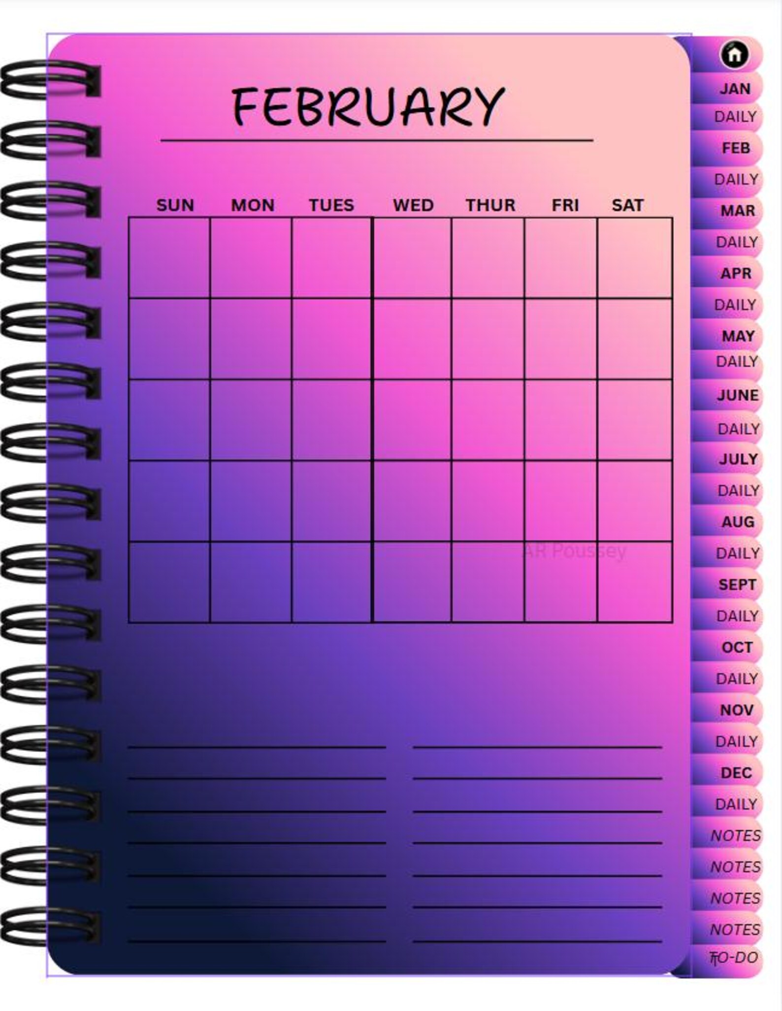 Rainbow Radiance Daily Planner - Etsy