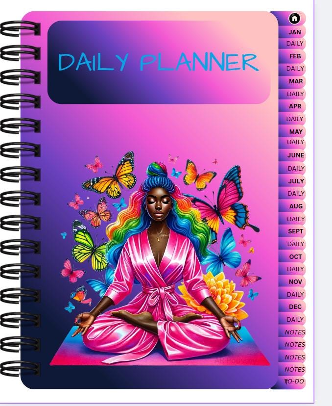 Rainbow Radiance Daily Planner - Etsy